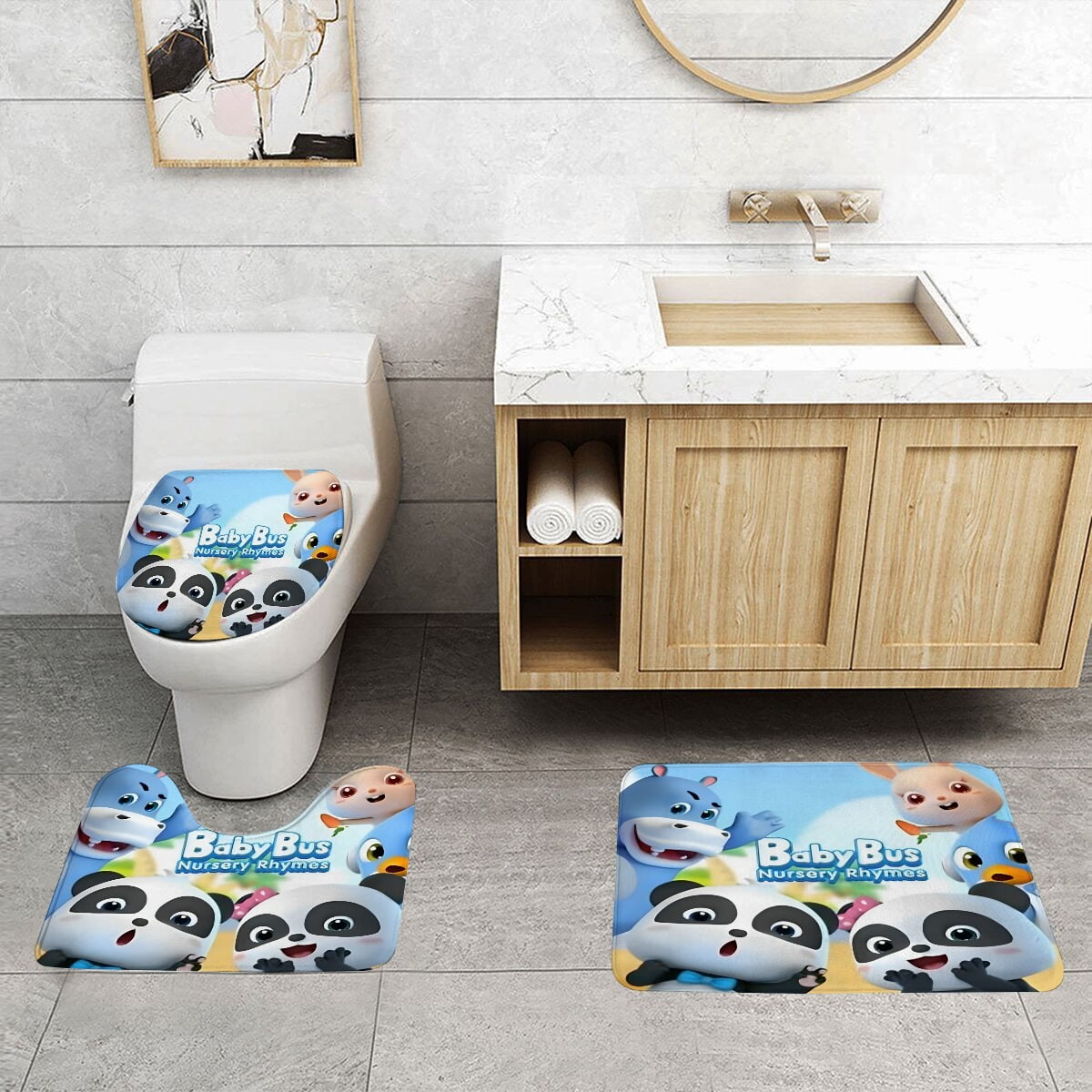 babybus floor mat and toilet set is durable, machine washable, and adds ...