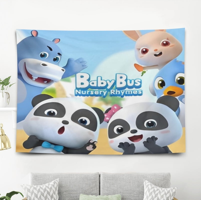 babybus pattern wall hanging 50*60 inches high-quality peach skin ...