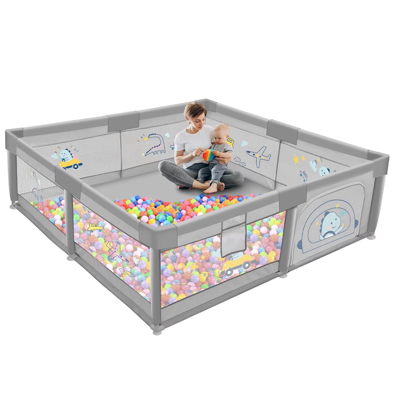 babyeap Baby Playpen, 50x50in Playpen for Babies and Toddlers,playard ...