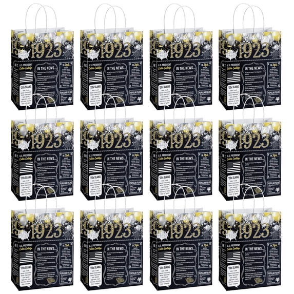 back in 1924 Birthday Party Favors Bag back in 1924 Gift Bags Party ...