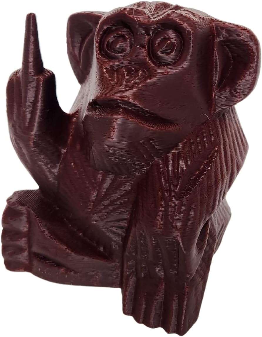 bad monkey rude flipping the giving finger statue 4 in brand (brown ...