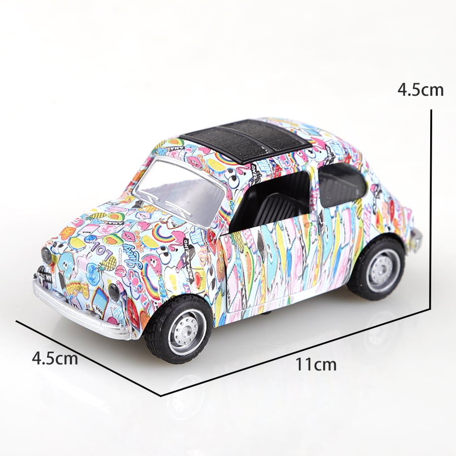 (bagged)1:36 MINI Cartoon doodle, Cute Alloy Model Car, Simulated ...