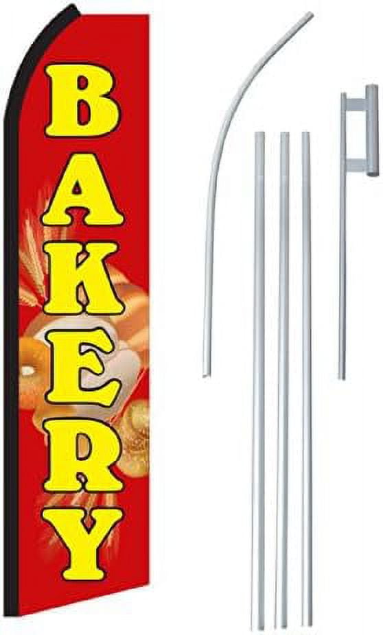 -"bakery" complete flag kit - includes 12' swooper feather business ...