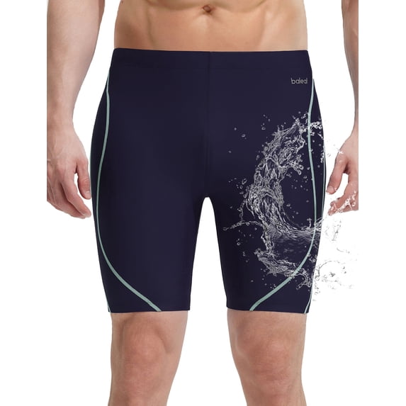 baleaf Men's Swim Trunks Square Leg Swimming Jammers Quick Dry Athletic ...