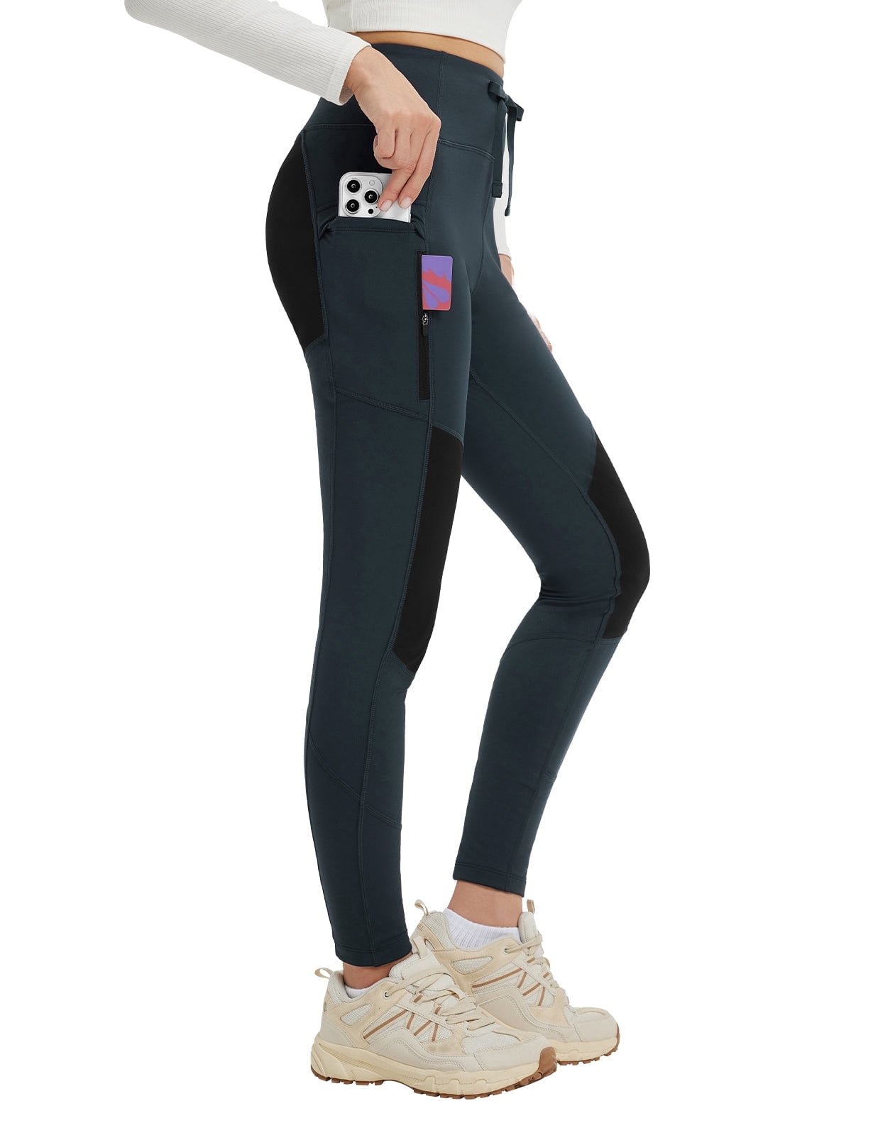 baleaf Women's Fleece Lined Leggings Hiking Ripstop Water Resistant ...