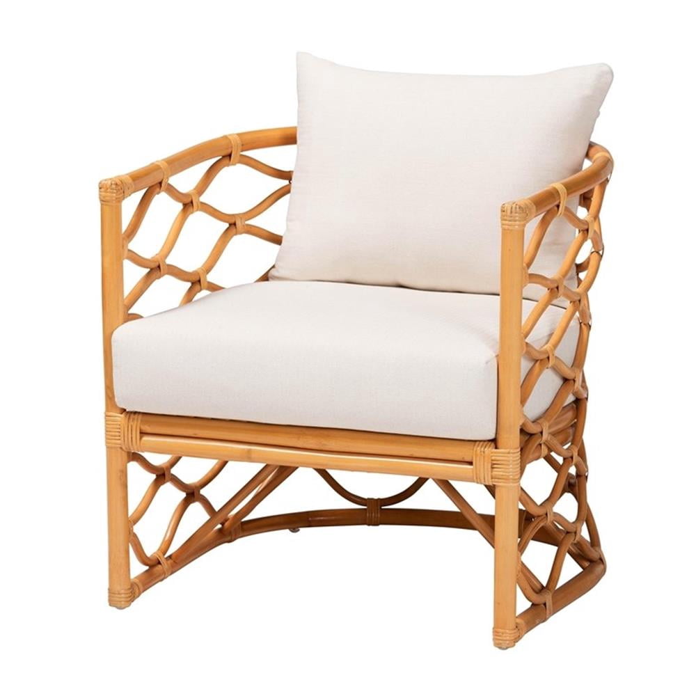 bali & pari Acelynn Bohemian Light Honey Rattan Arm Chair - Walmart.com