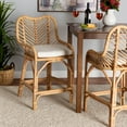 Baxton Studio Arween Modern Bohemian Natural Brown Rattan Counter Stool - Walmart.com