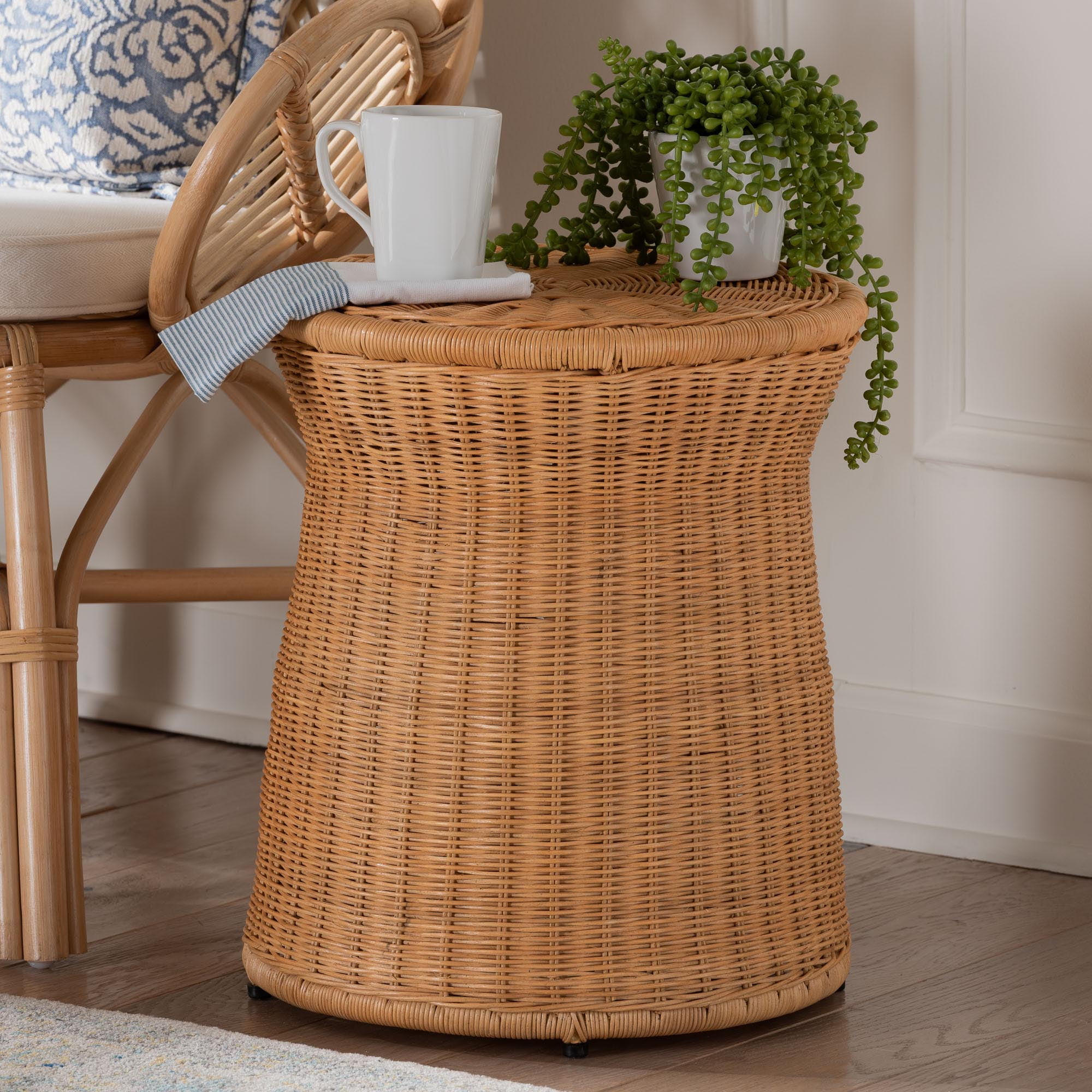 bali & pari Caroline Boho End Table, 15"W, Light Honey - Walmart.com