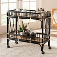 bali & pari Dalinda Rattan BOHO Kitchen Cart, Natural Brown - Walmart.com