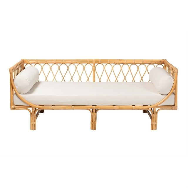 Bali & Pari Davida Boho Indoor Beautiful Daybeds, Modern Bohemian Natural Brown Rattan - Walmart.com