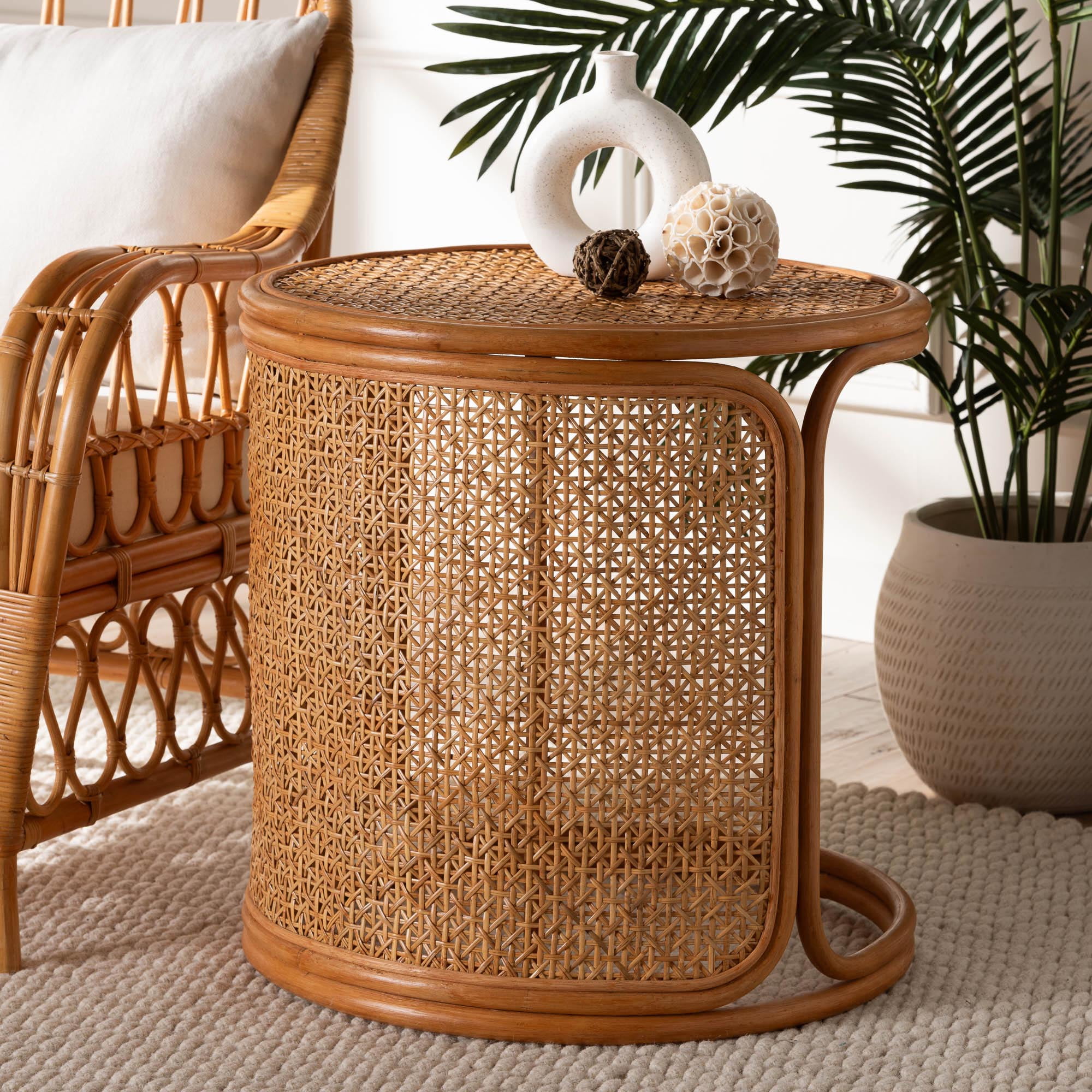 bali & pari Eldon Boho End Table, Large, Light Honey - Walmart.com