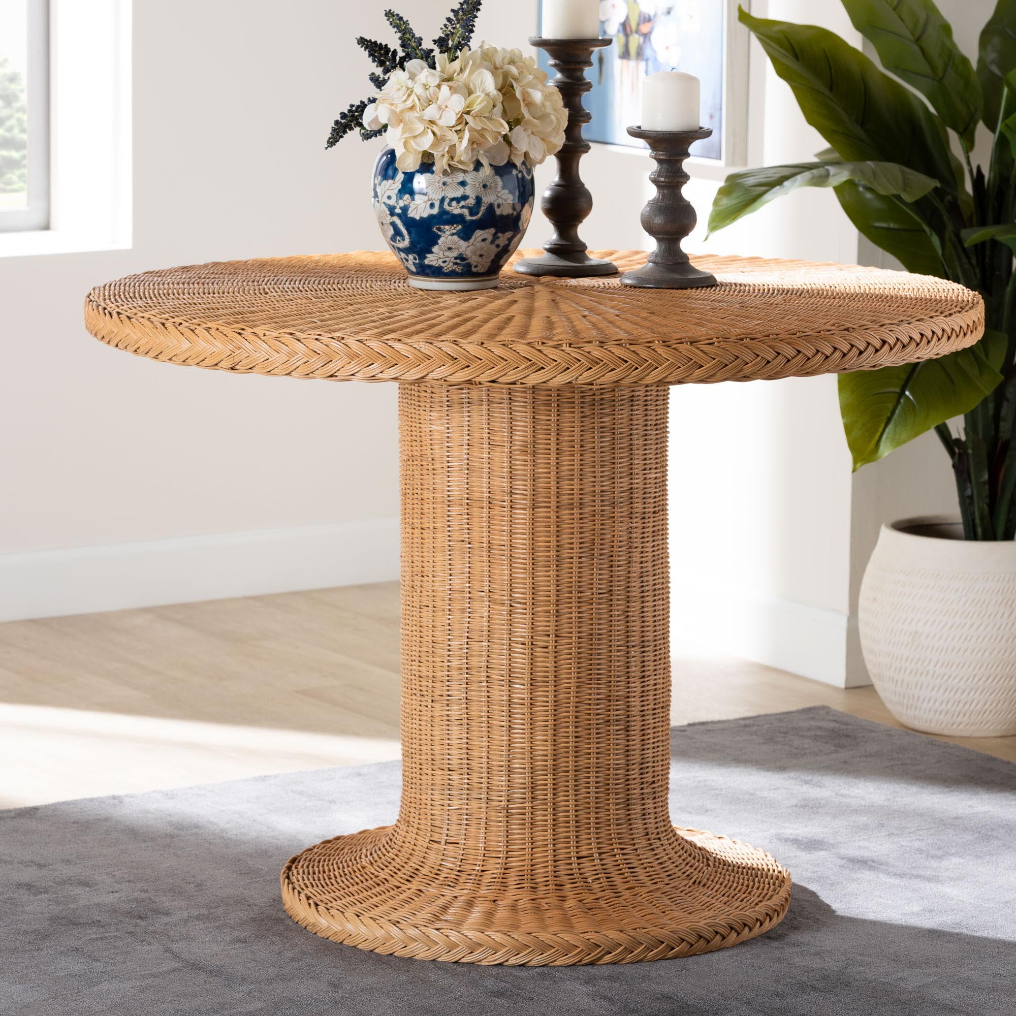 bali & pari Farrow Boho Dining Table, Light Honey - Walmart.com