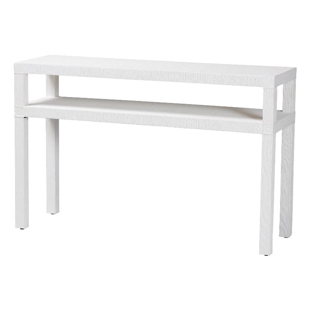 bali & pari Gale Natural Grasscloth Console Table Two-Tier Entryway ...