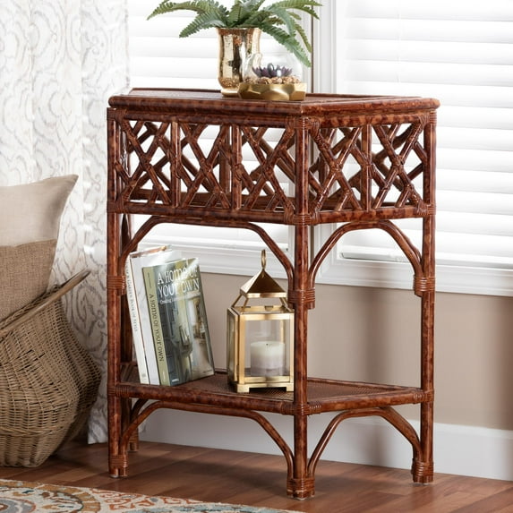 bali & pari Gaspar Boho Console Table, Marbled Tortoise Brown - Walmart.com