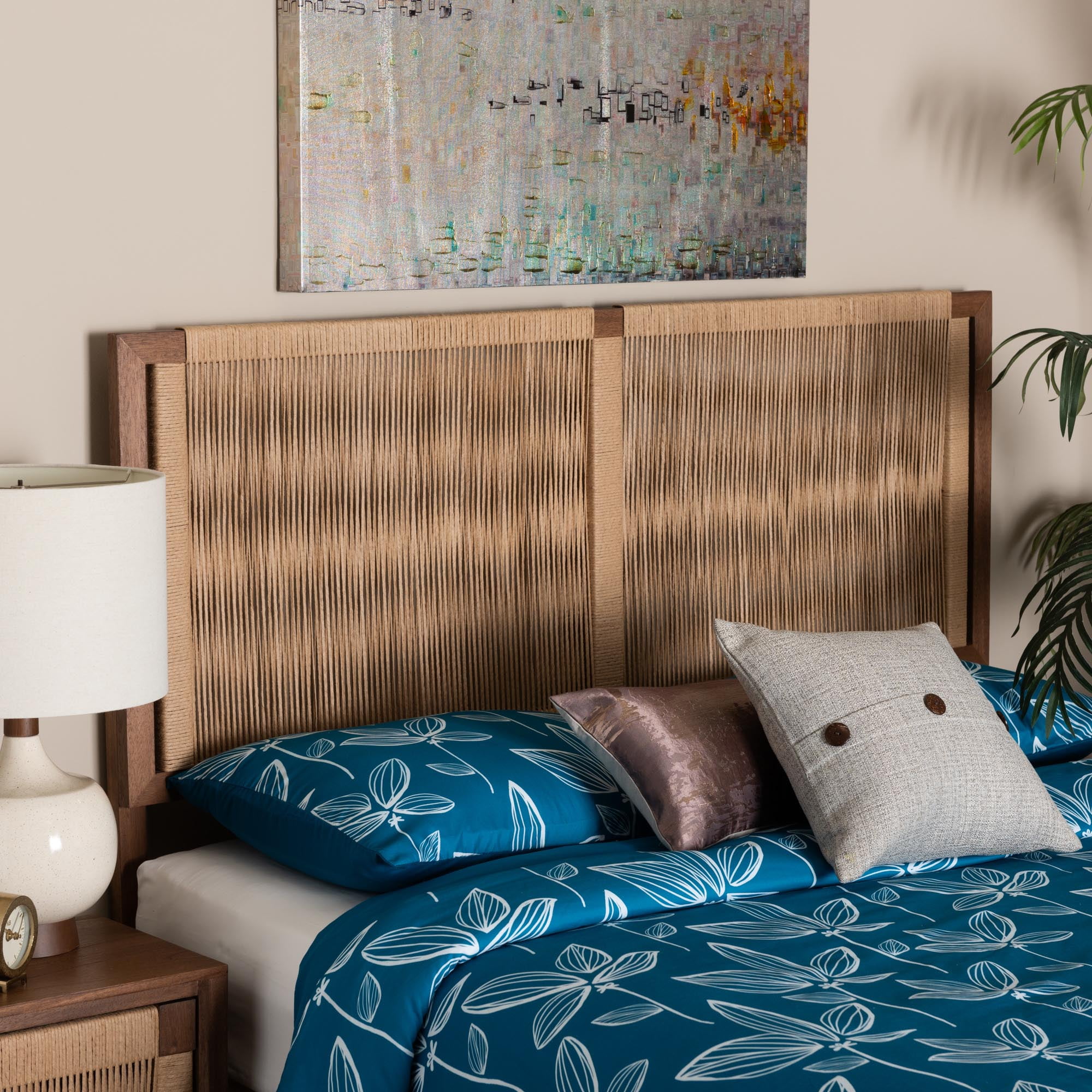 Holitz Bayur Wood BOHO Headboard - Exotic Queen Size Design - Walmart.com