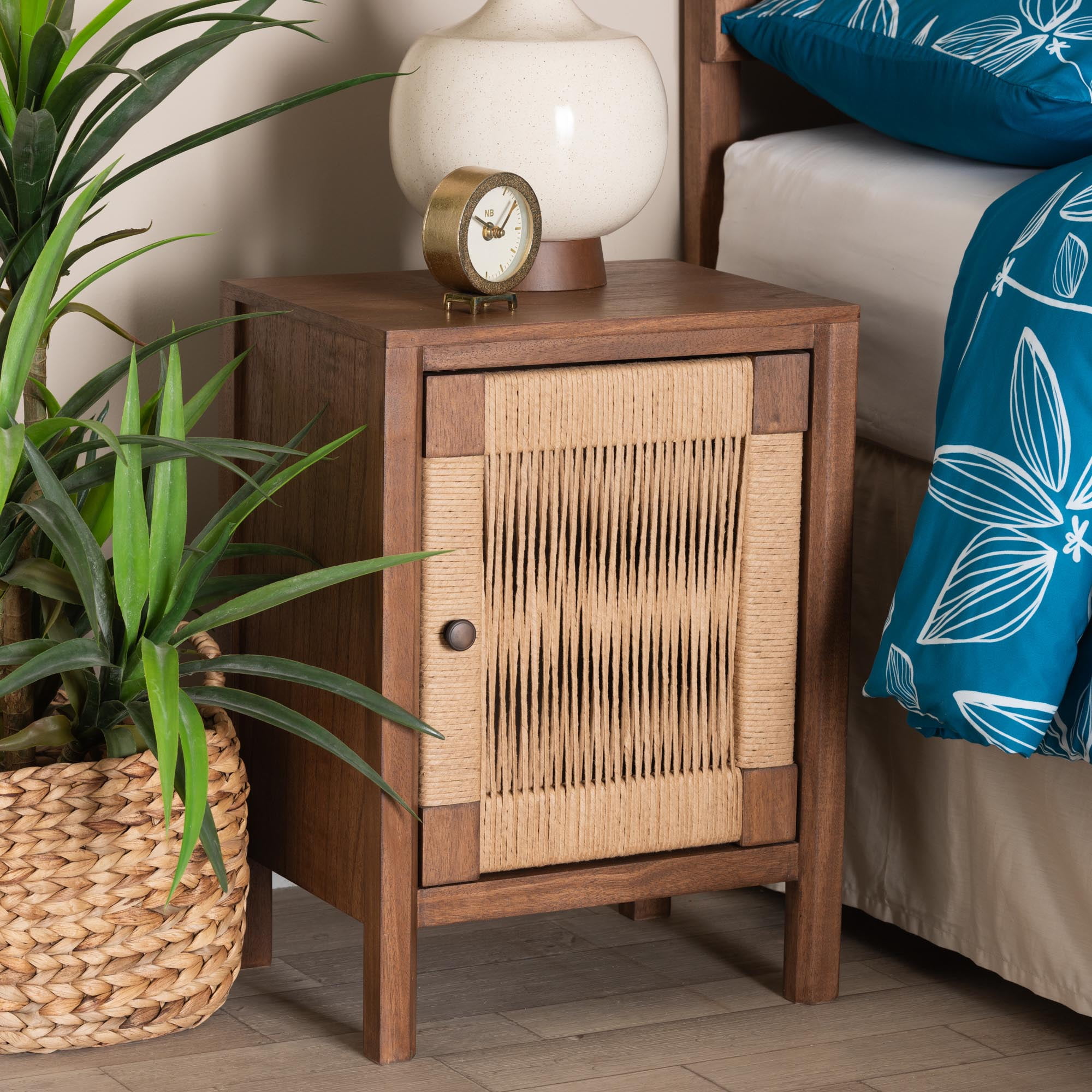 Holitz Bayur Wood BOHO Nightstand - Exotic Design Assembled - Walmart.com