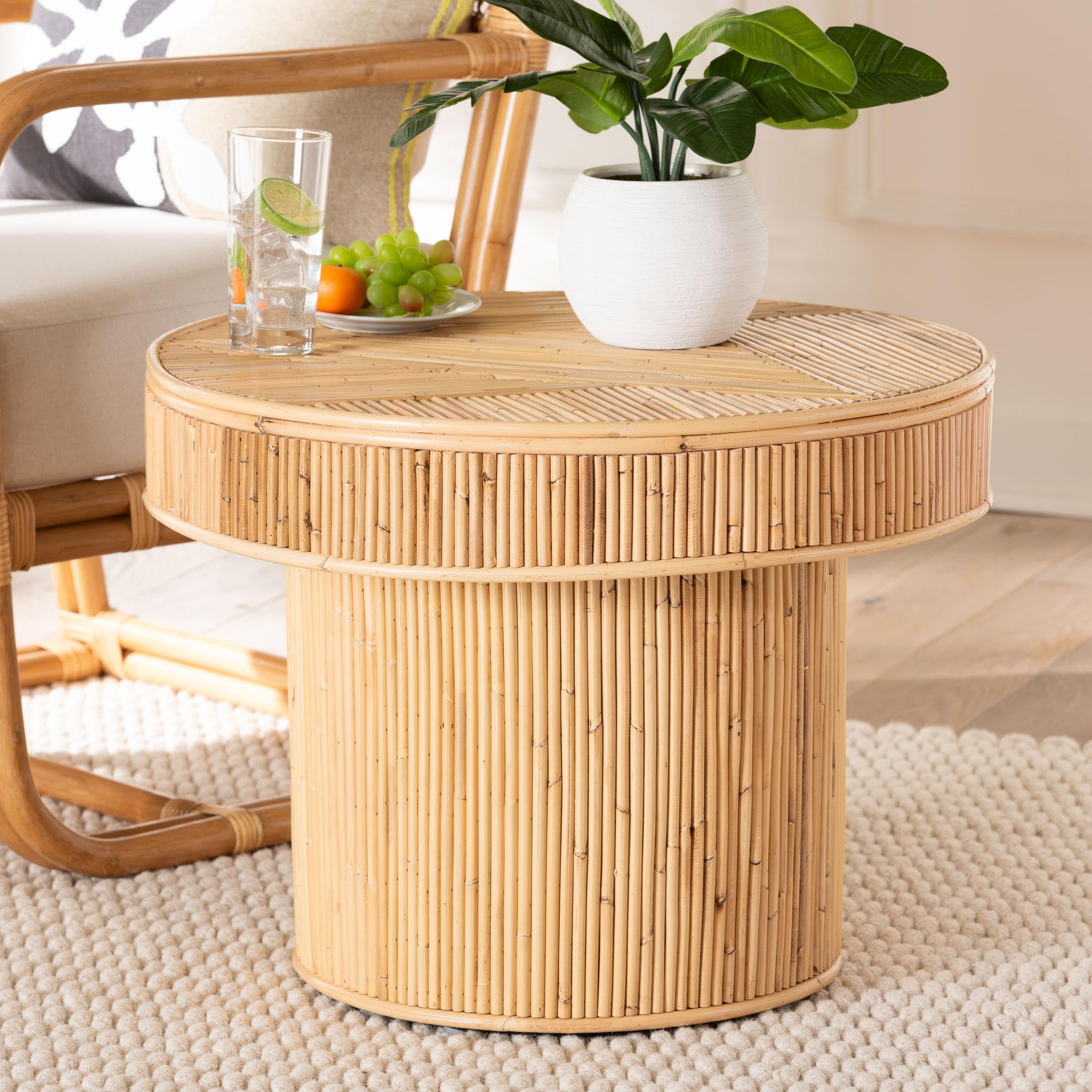 bali & pari Iryna Boho End Table, One Size, Light honey - Walmart.com