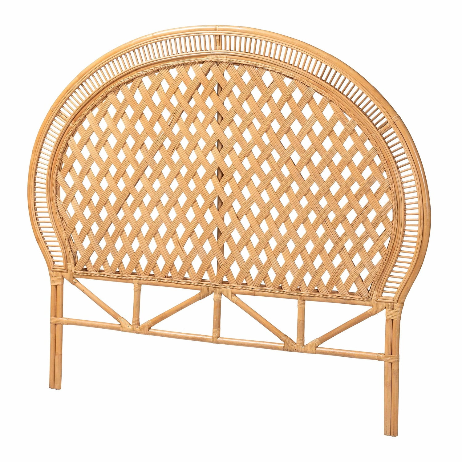 bali & pari Isabel Rattan Headboard Handwoven Wicker Panel Honey Queen ...