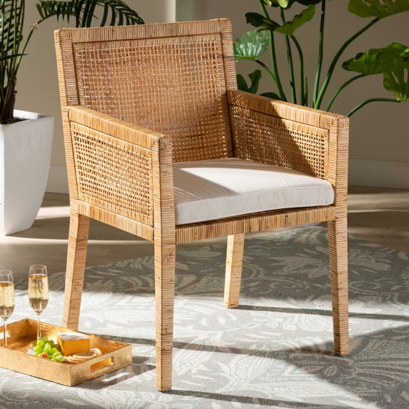 Bali & Pari Karis Chair - Rattan Armchair - Natural Finish - Walmart.com
