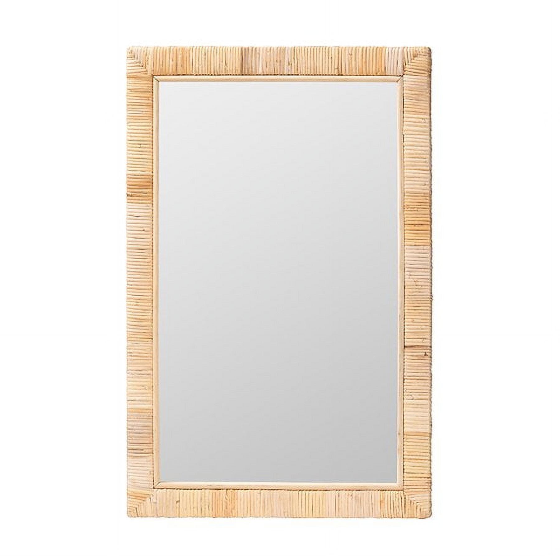 bali & pari Lankston Bohemian Natural Rattan Rectangle Accent Wall ...