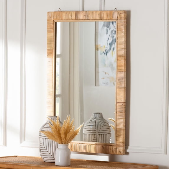 bali & pari Lankston Boho Mirror, Rectangle, Natural - Walmart.com
