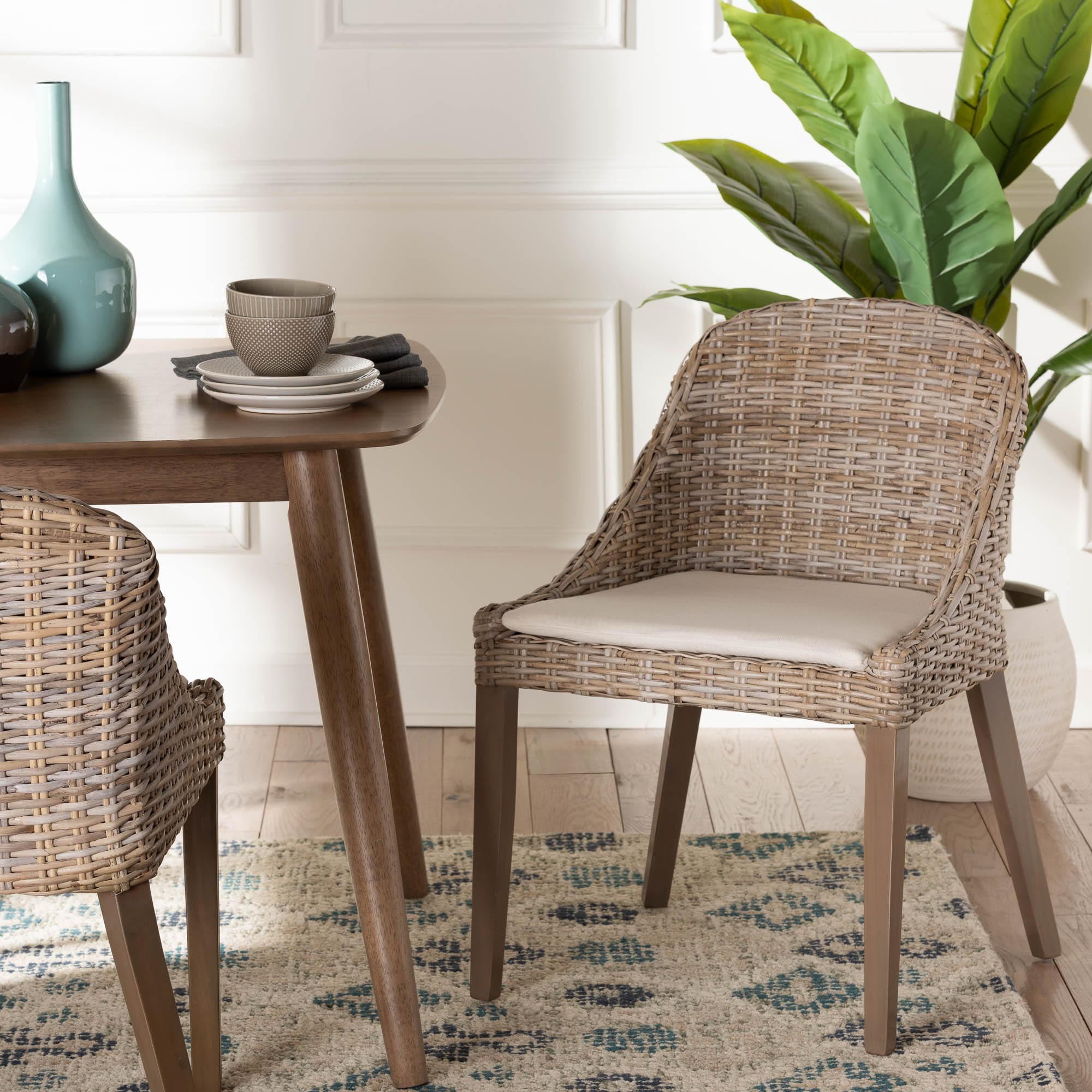 Free Shipping! bali & pari Lara Boho Dining Chair, Handwoven Natural ...