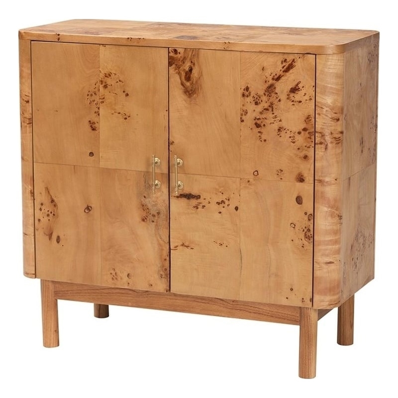 bali & pari Latika Natural Mappa Burl Wood Storage Cabinet - Walmart.com