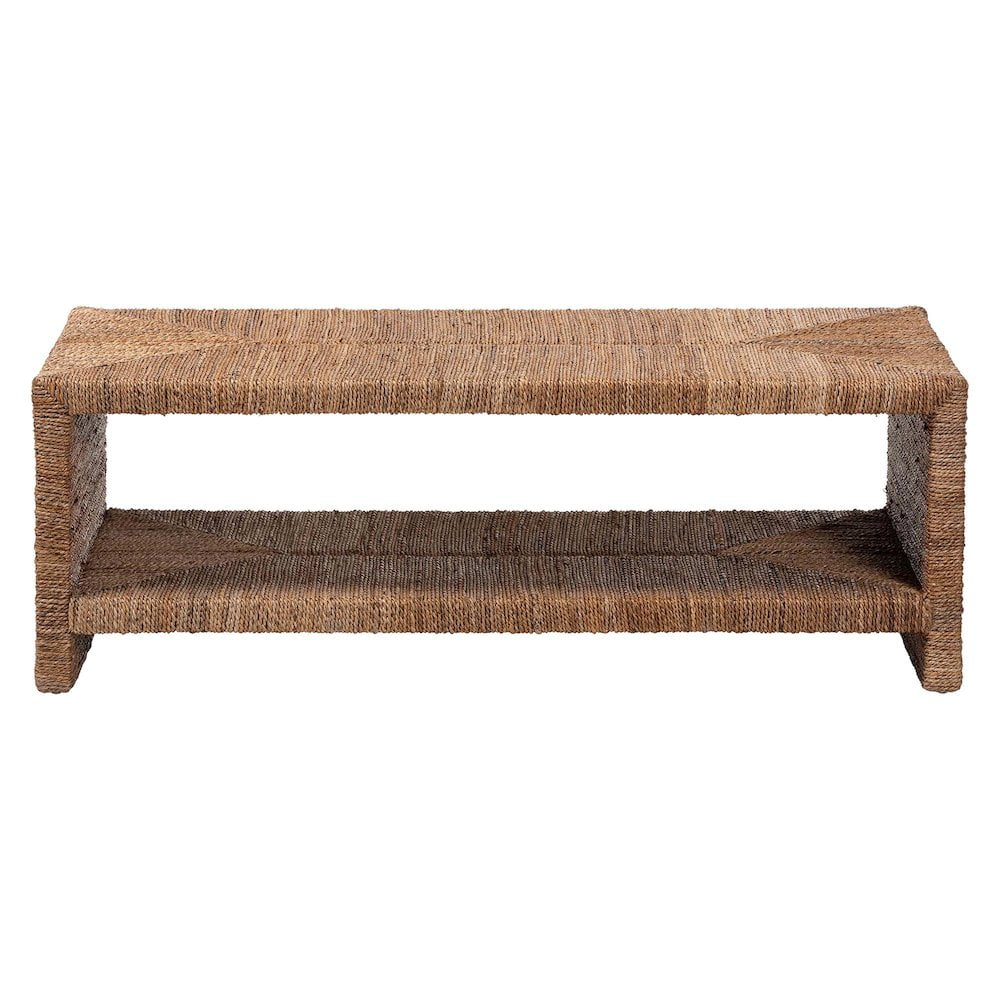 bali & pari Liza Rectangle Seagrass Coffee Table - Handwoven Natural ...
