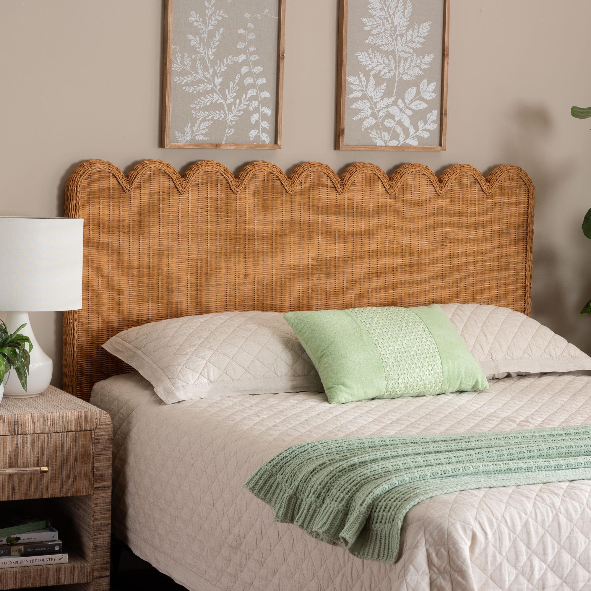 Bali & Pari Maritza Boho Headboard - Rattan Design - Walmart.com