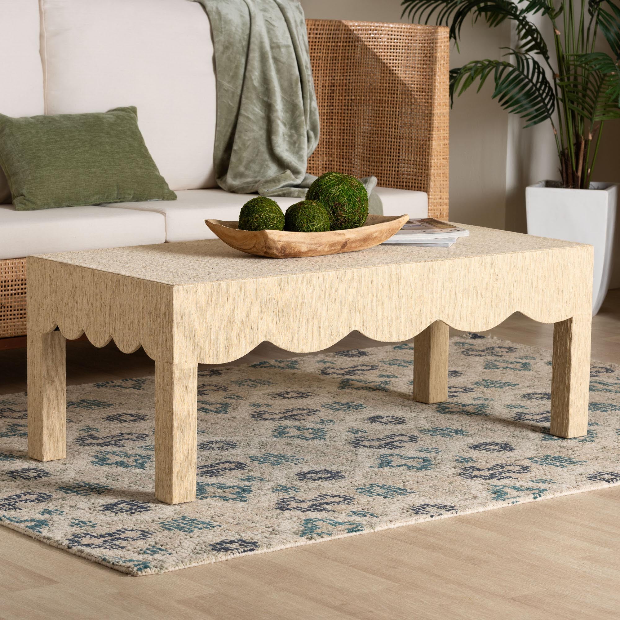 bali & pari Mason Boho Coffee Table, Beige - Walmart.com
