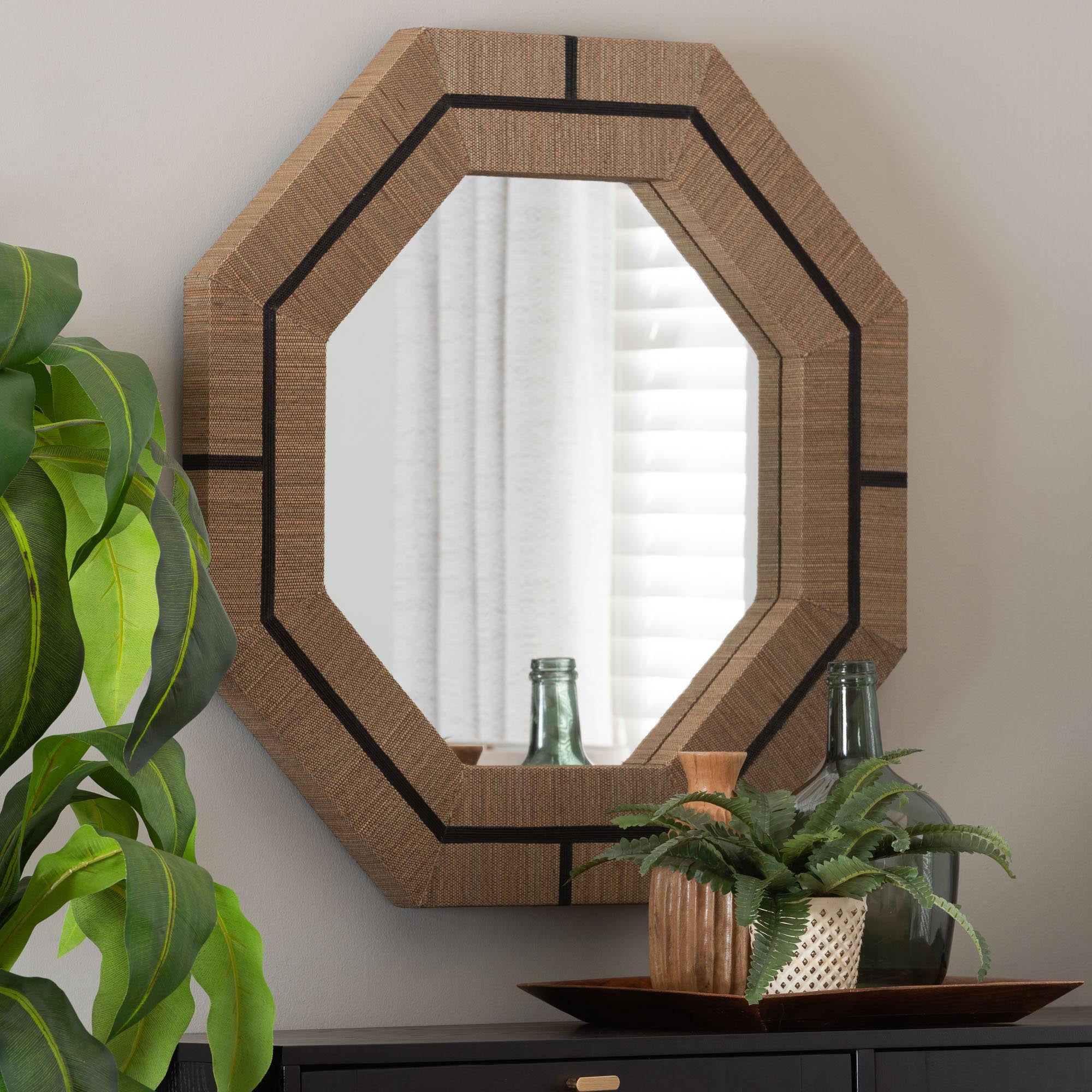 Free Shipping! bali & pari Mirai Boho Coastal Wall Mirror, Octagon ...