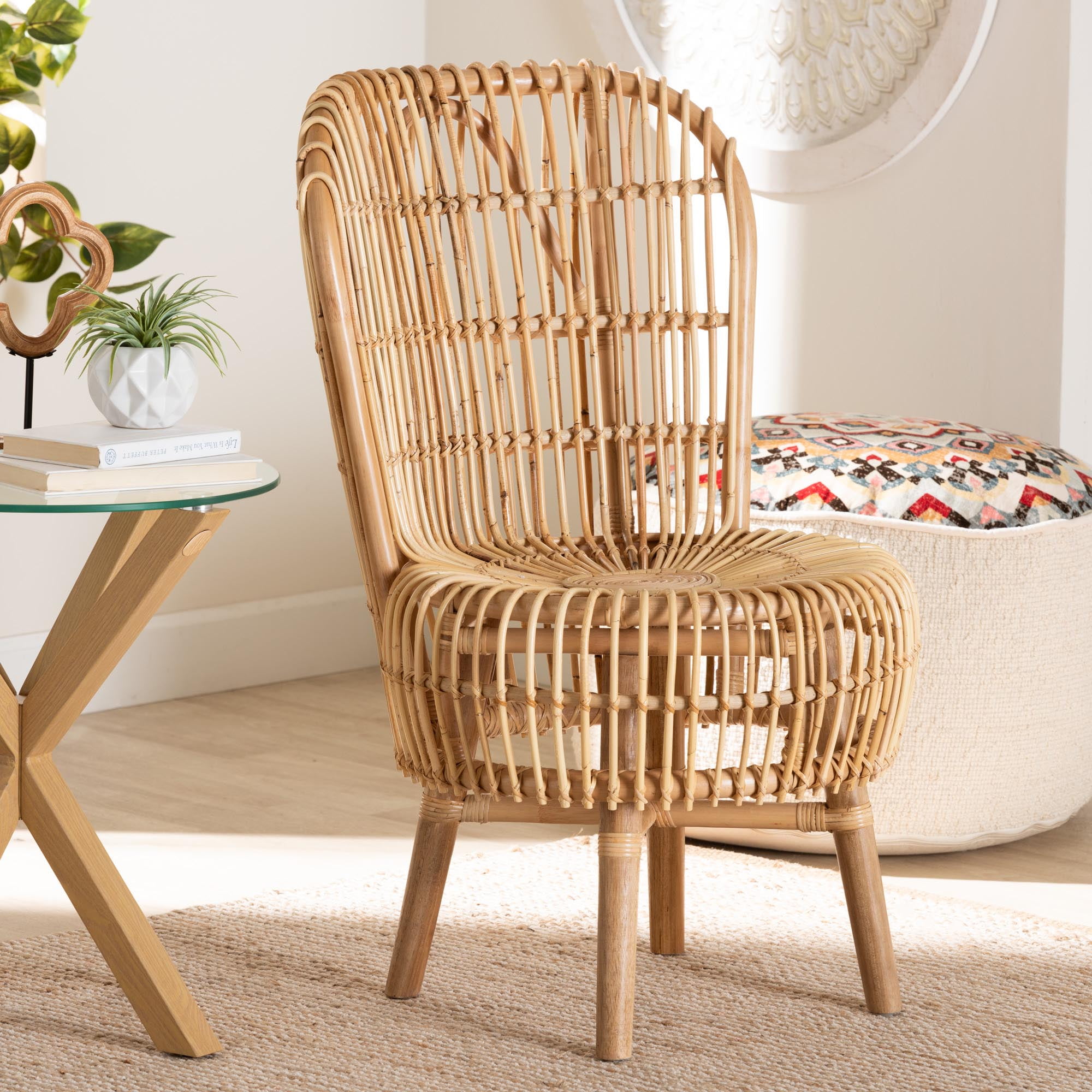 Free Shipping! bali & pari Nagoya Bohemian Rattan Lounge Chair with ...