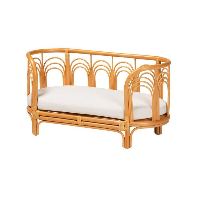 bali & pari Nariko Bohemian Light Honey Rattan Pet Bed - Walmart.com