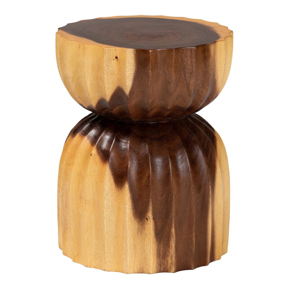bali & pari Noleta Hand-carved Suar Wood Side Table - Walmart.com