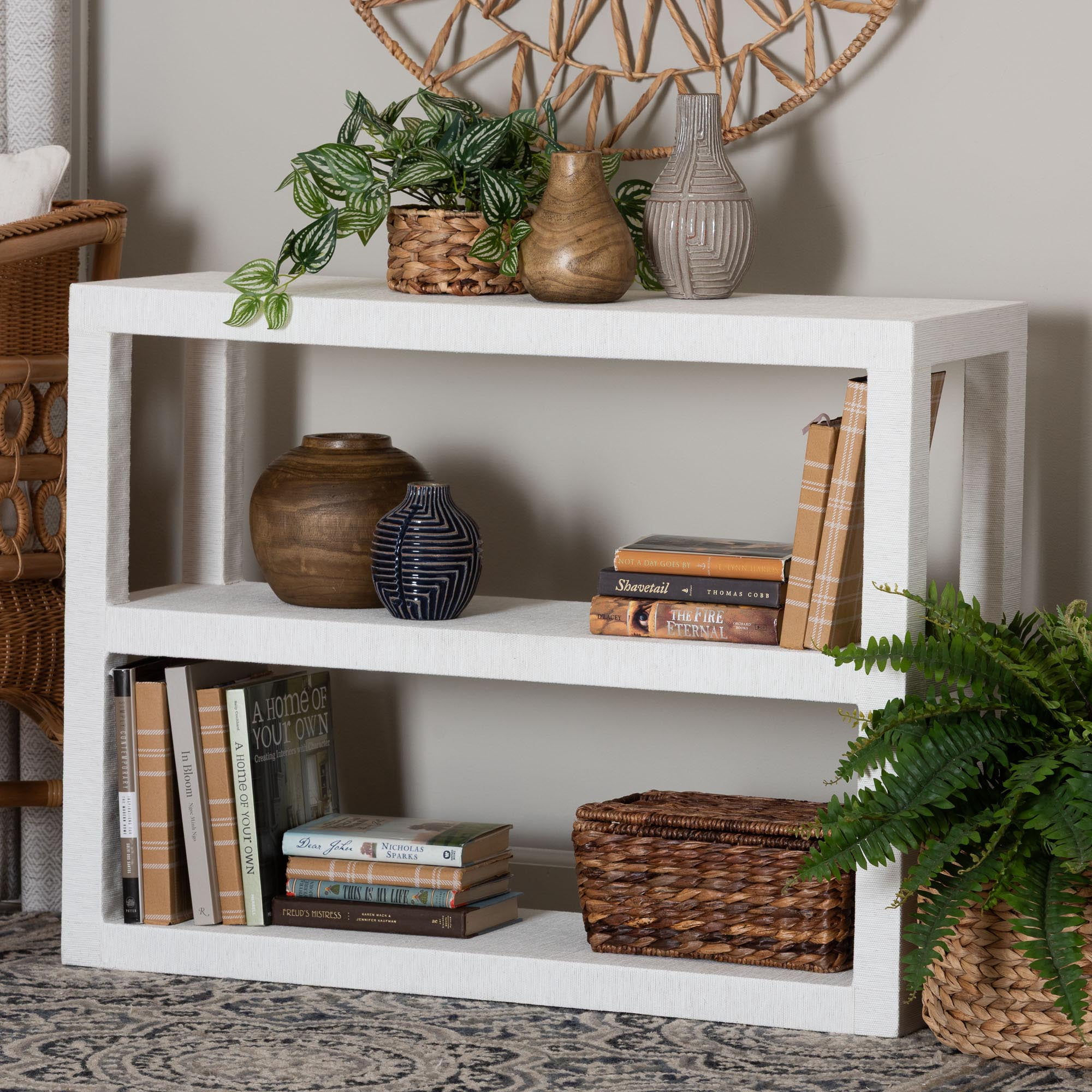 bali & pari Oaklynn Modern Luxe Bookshelf, 3-Tier, White - Walmart.com