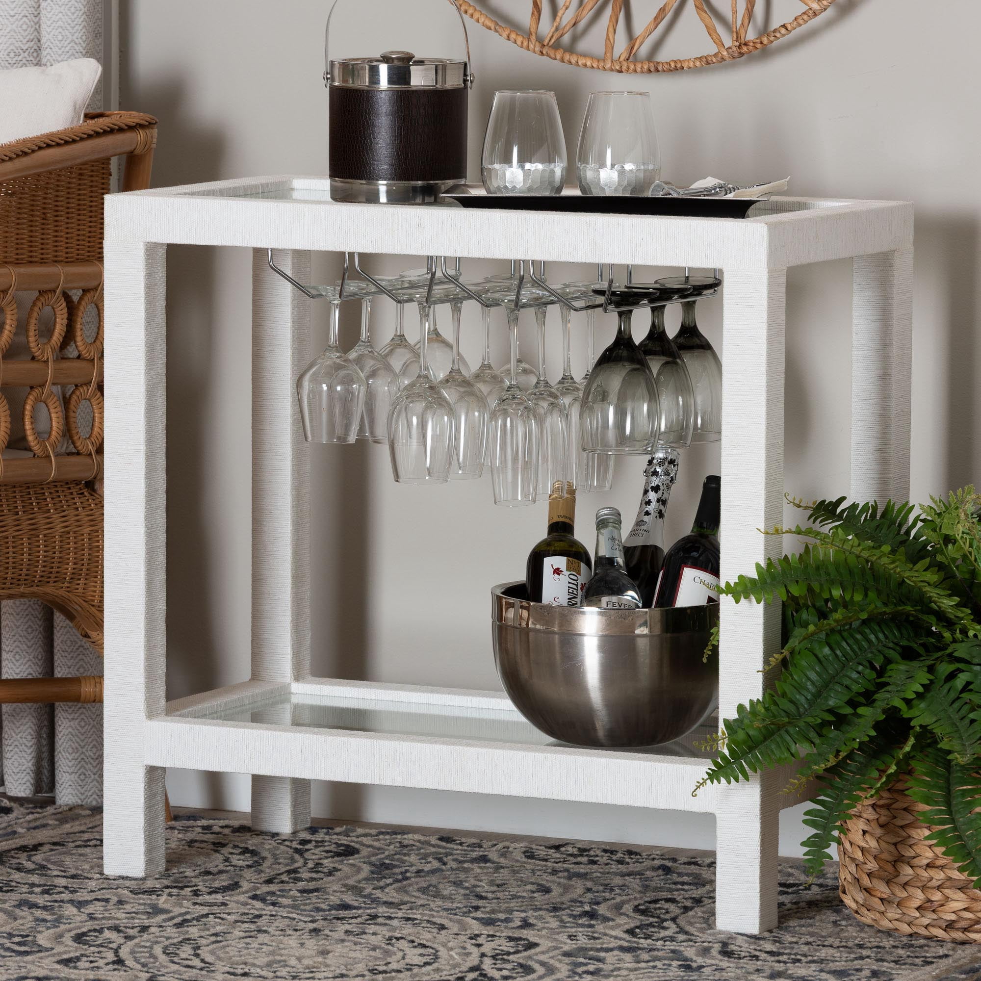 bali & pari Oaklynn Modern Luxe Wine Rack, 2-Tier, White - Walmart.com