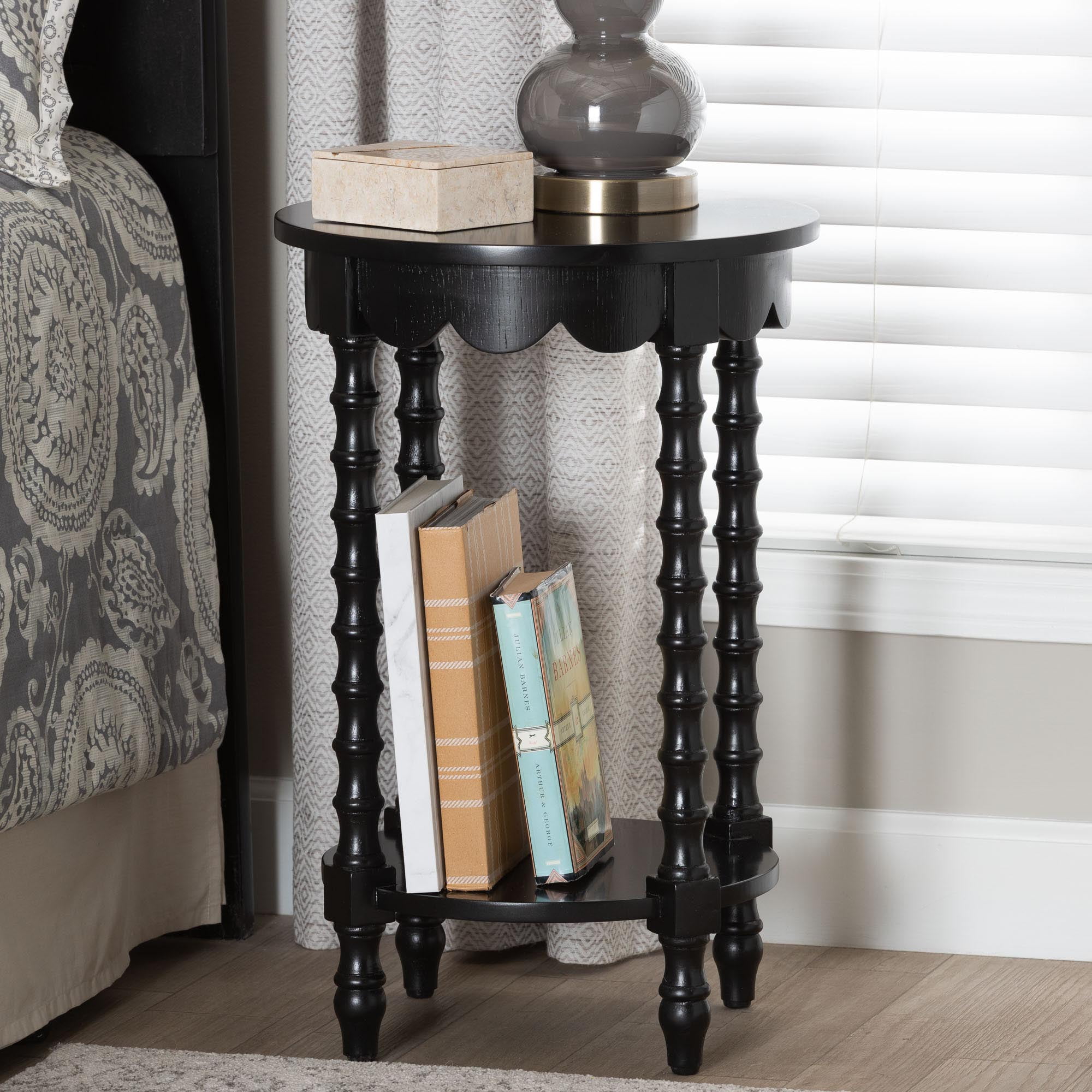 bali & pari Sally Mid-Century Nightstand, Black - Walmart.com
