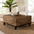 bali & pari Boho Square Abaca Acacia Wood+Plywood Coffee Table ...