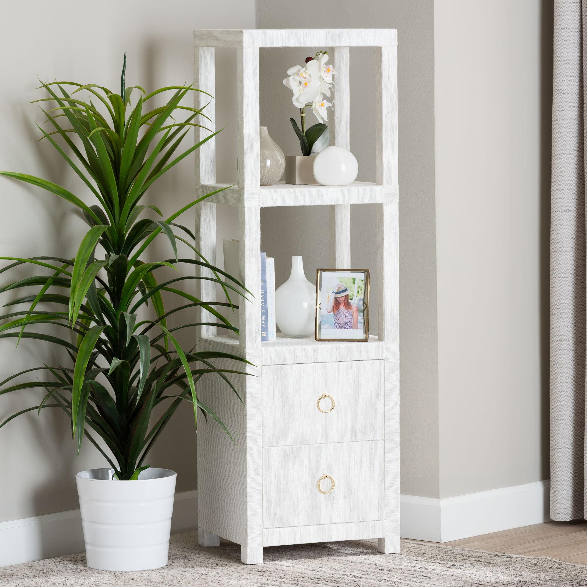 bali & pari Xavier Boho Storage Cabinet, 2-Drawer, White - Walmart.com