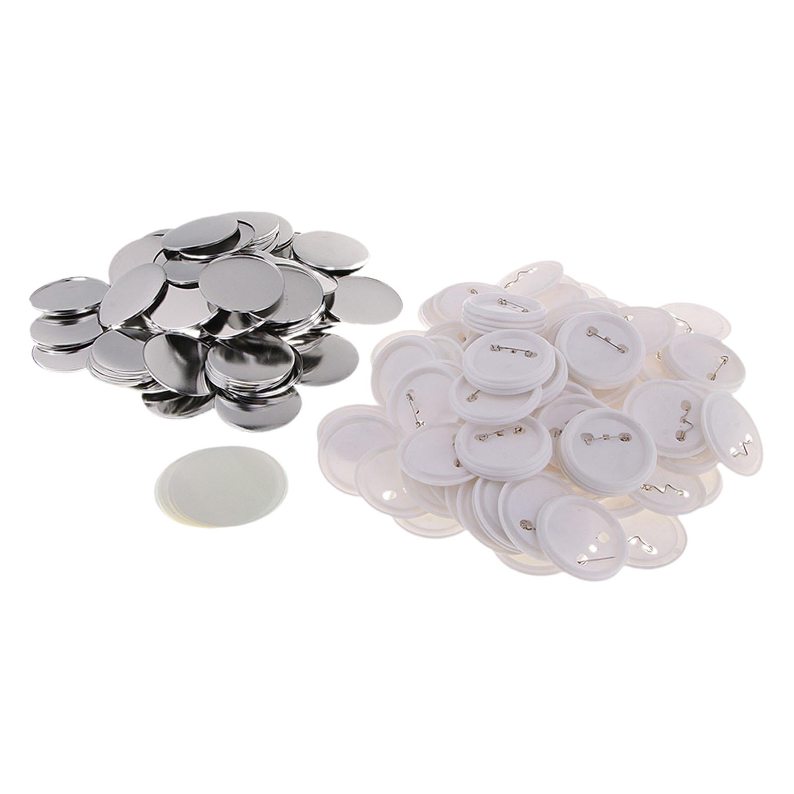 balikha 100 Pieces DIY Badges Making Supplies Round Blank Badges Kit ...