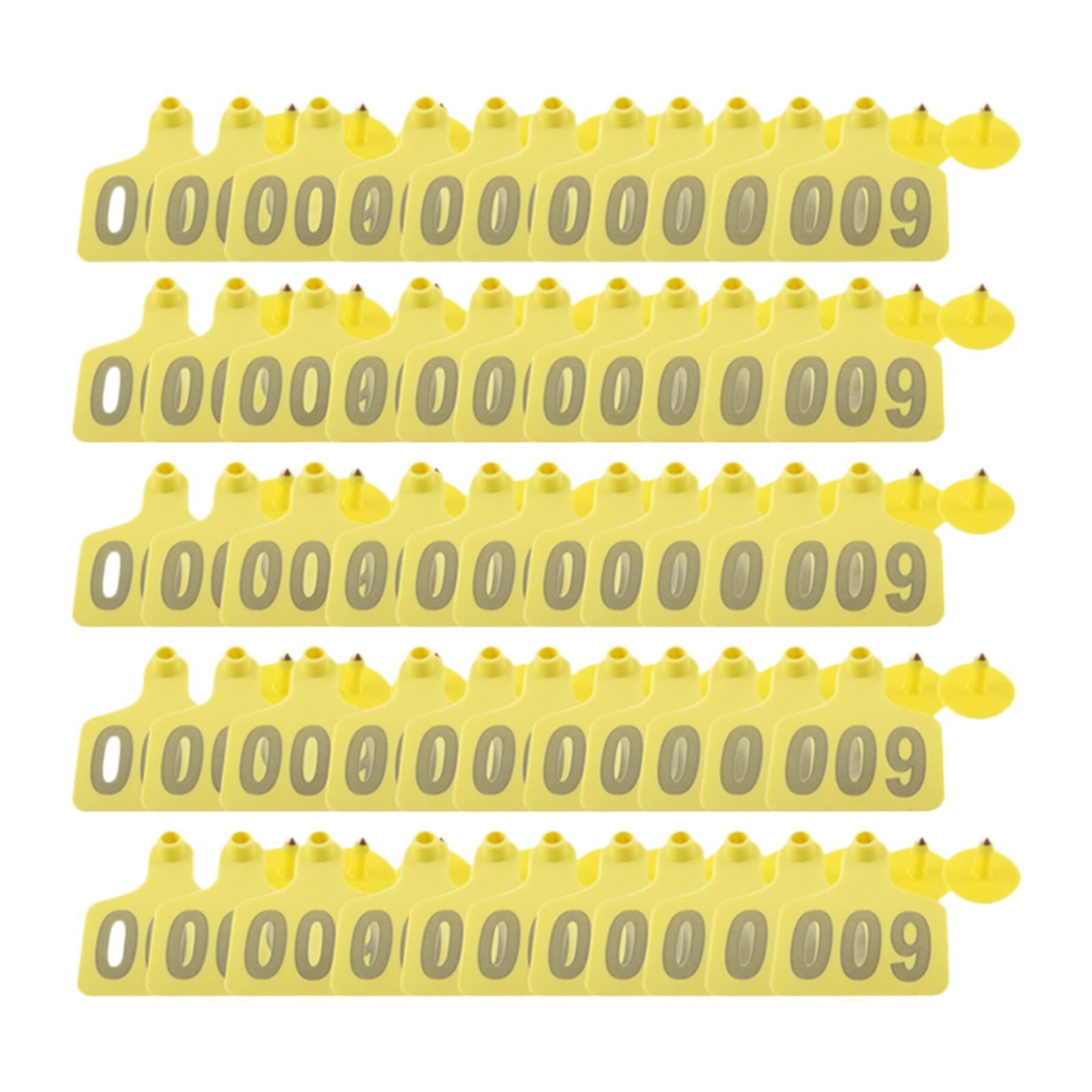 balikha 100x Cattle Ear Tags Animal Identification Easy to Use ID Tags ...