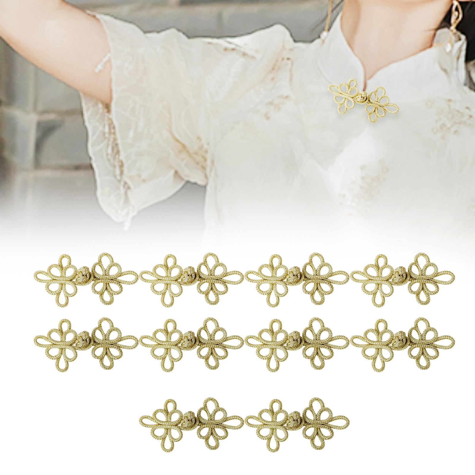 balikha 10Pcs Chinese Knots Frog Buttons Sewing Fasteners for Cheongsam ...