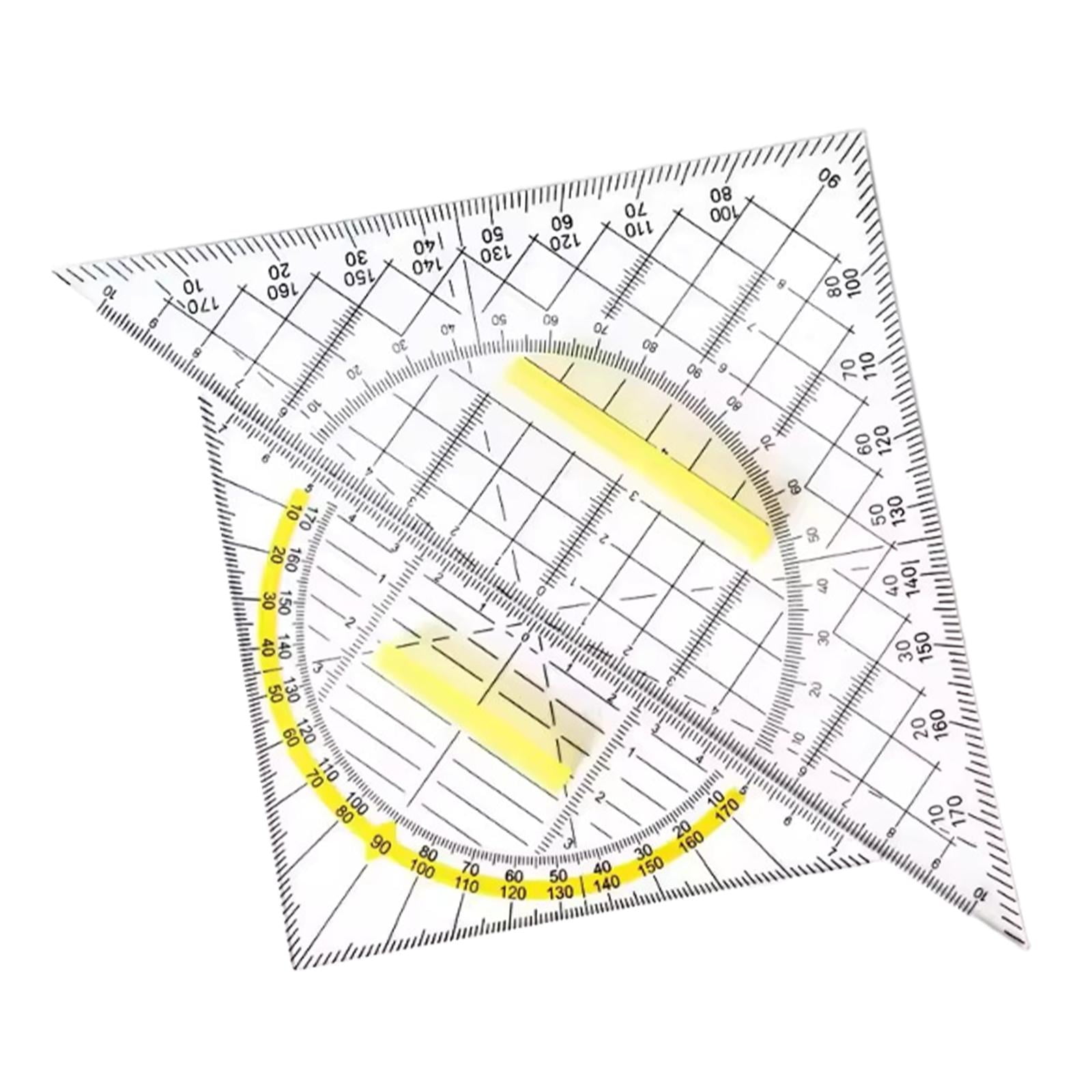 balikha 2 Pieces Set Square Protractor Triangular Ruler Measurement ...