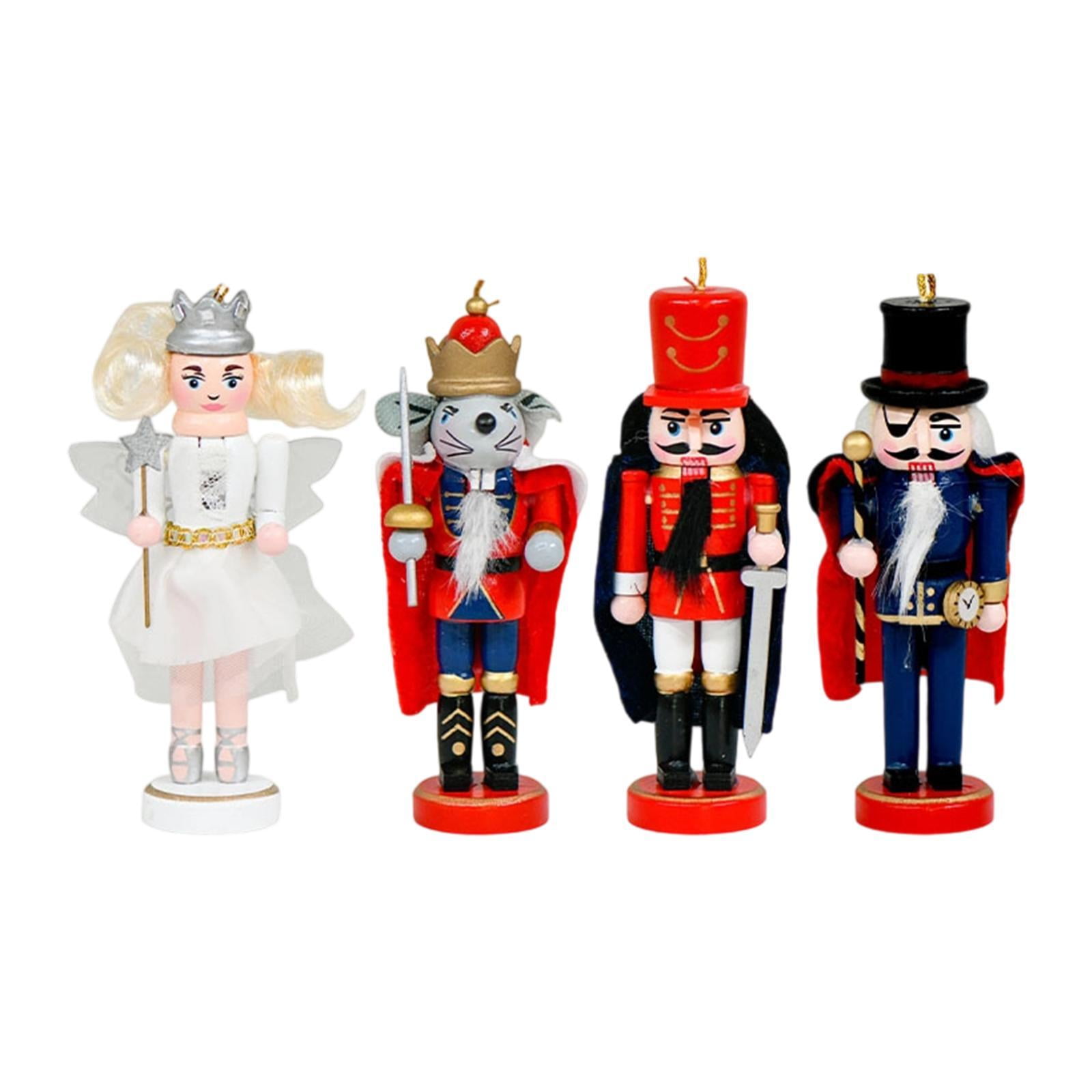 balikha 4 Pieces Nutcracker Figures Mini Doll Pendant for Thanksgiving ...
