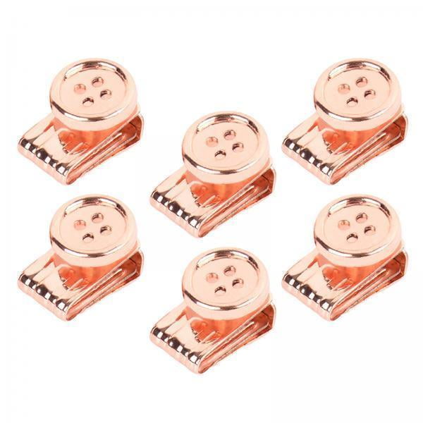 balikha 4x6Pcs Clip On Buttons Extender for for Hat Hairband Rose Gold ...