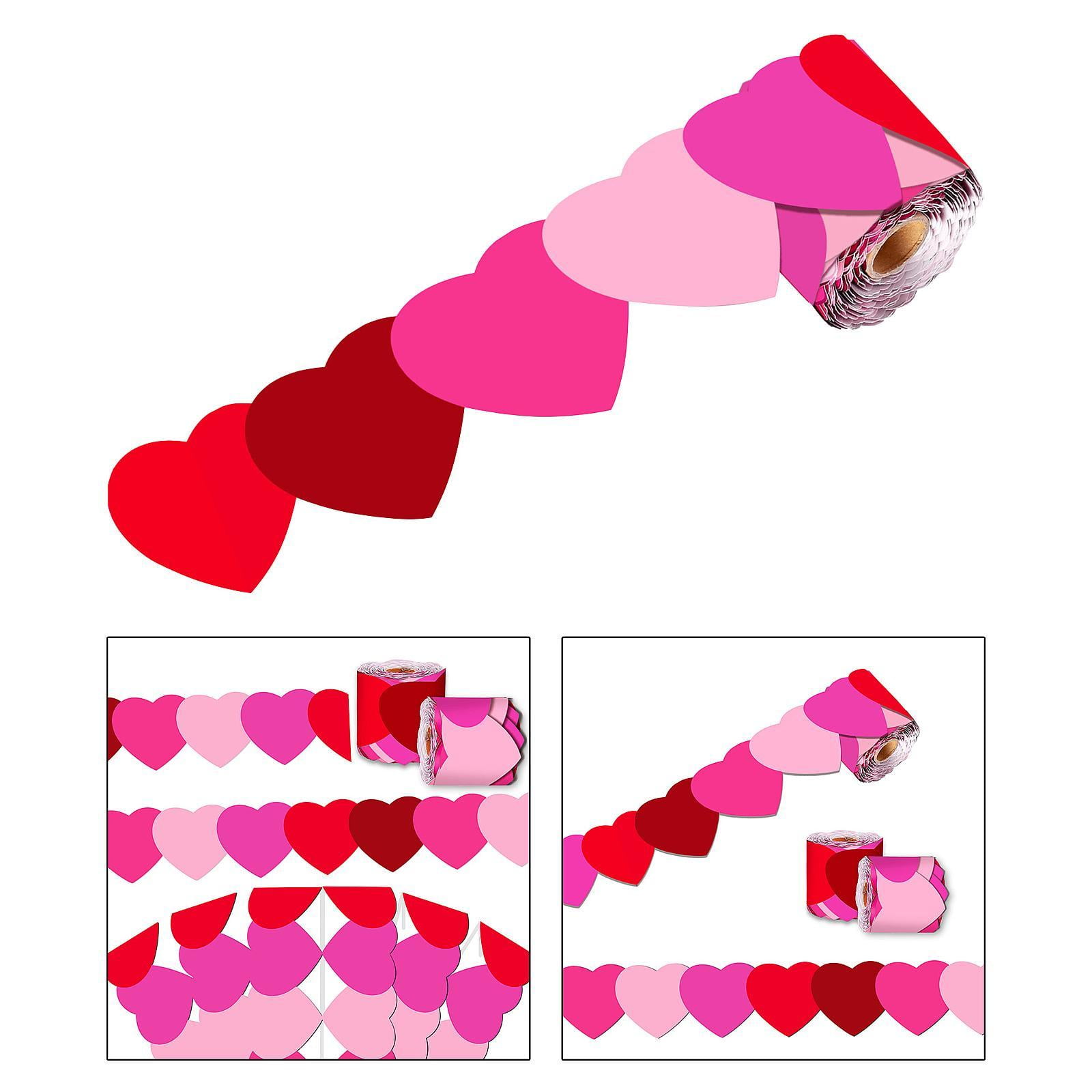 balikha 67.91 Feet Heart Bulletin Board Border Heart Shaped Die Cut ...