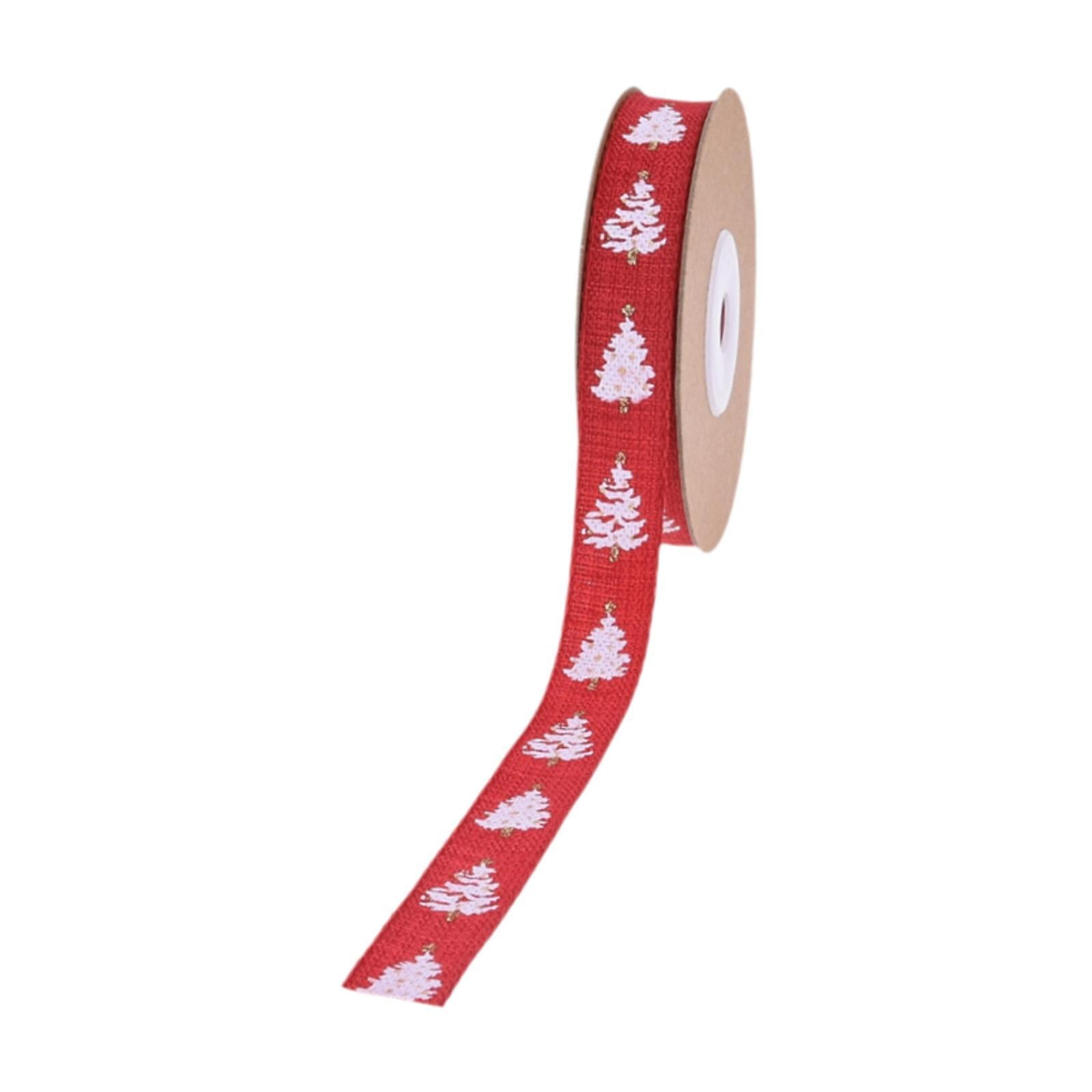 balikha 8 Meters Christmas Ribbon, 1 Roll Decorative Fabric Ribbon for ...