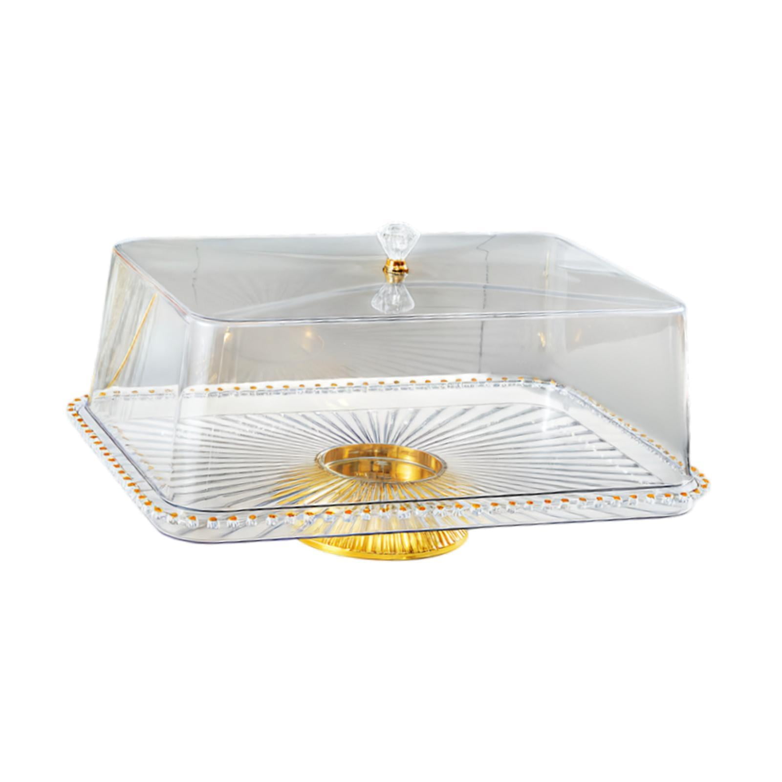 balikha Cake Stand with Cover Fruit Plate Home Decor Reusable Food Dish ...