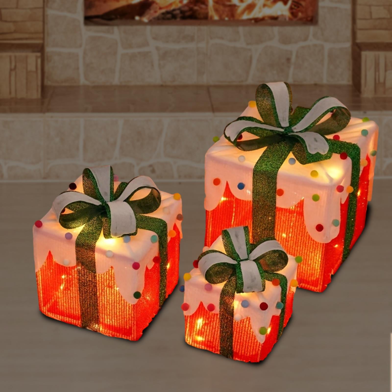 balikha Christmas Lighted Gift Boxes, Lighted Christmas Box Decrations ...