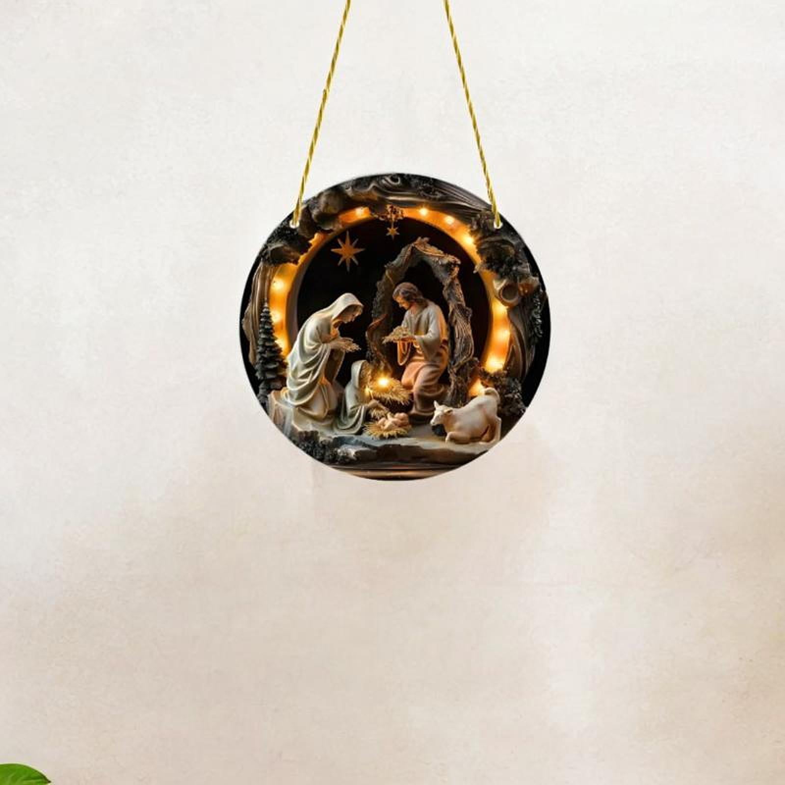 balikha Jesus Nativity Scene Decoration Party Props for Living Room ...